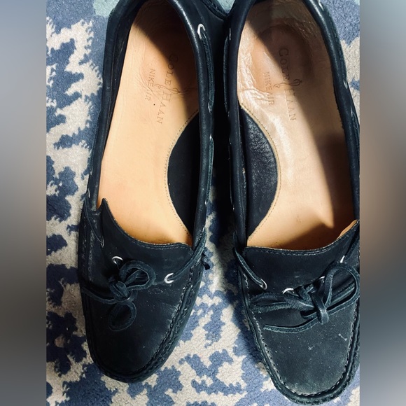 Cole Haan | Shoes | Cole Haan Air D38854 Black Suede Driving Moc Loafer ...
